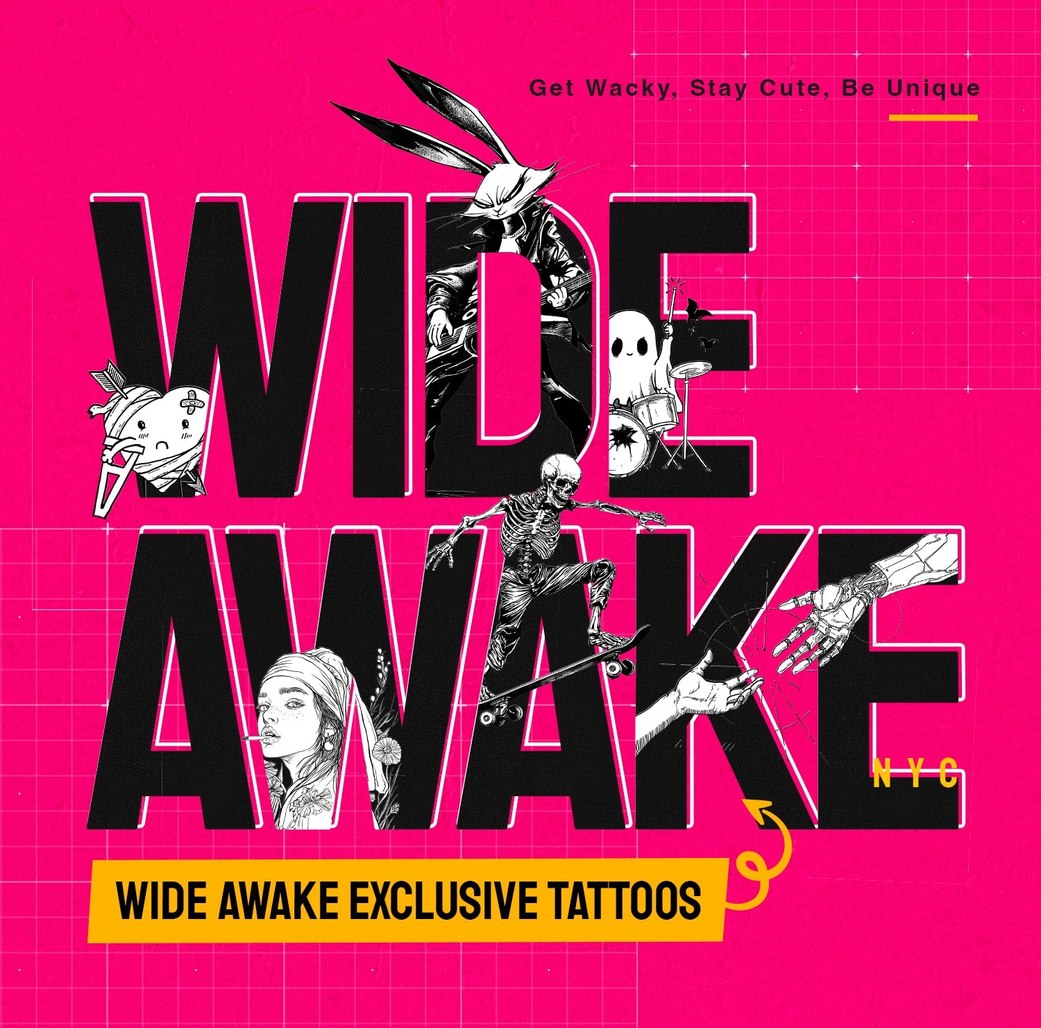 Temporary Tattoos for Concerts & Every Occasion - Wide Awake NYC